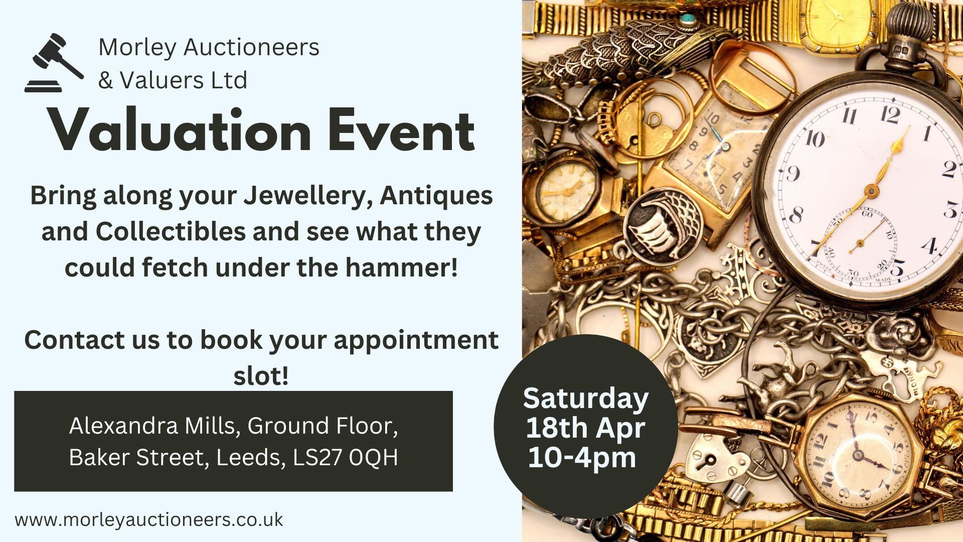 Valuation Day Events at Morley Auctioneers