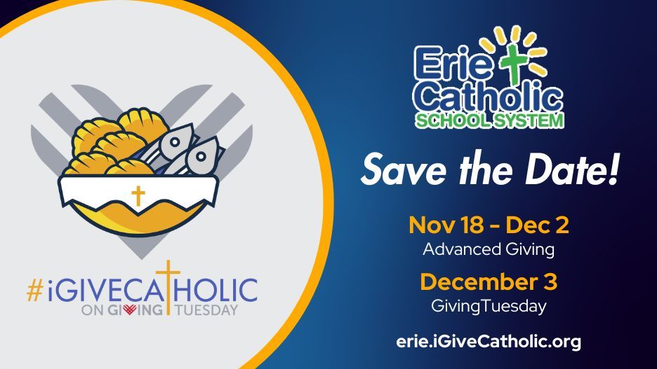 Support Erie Catholic Schools on Giving Tuesday through iGiveCatholic