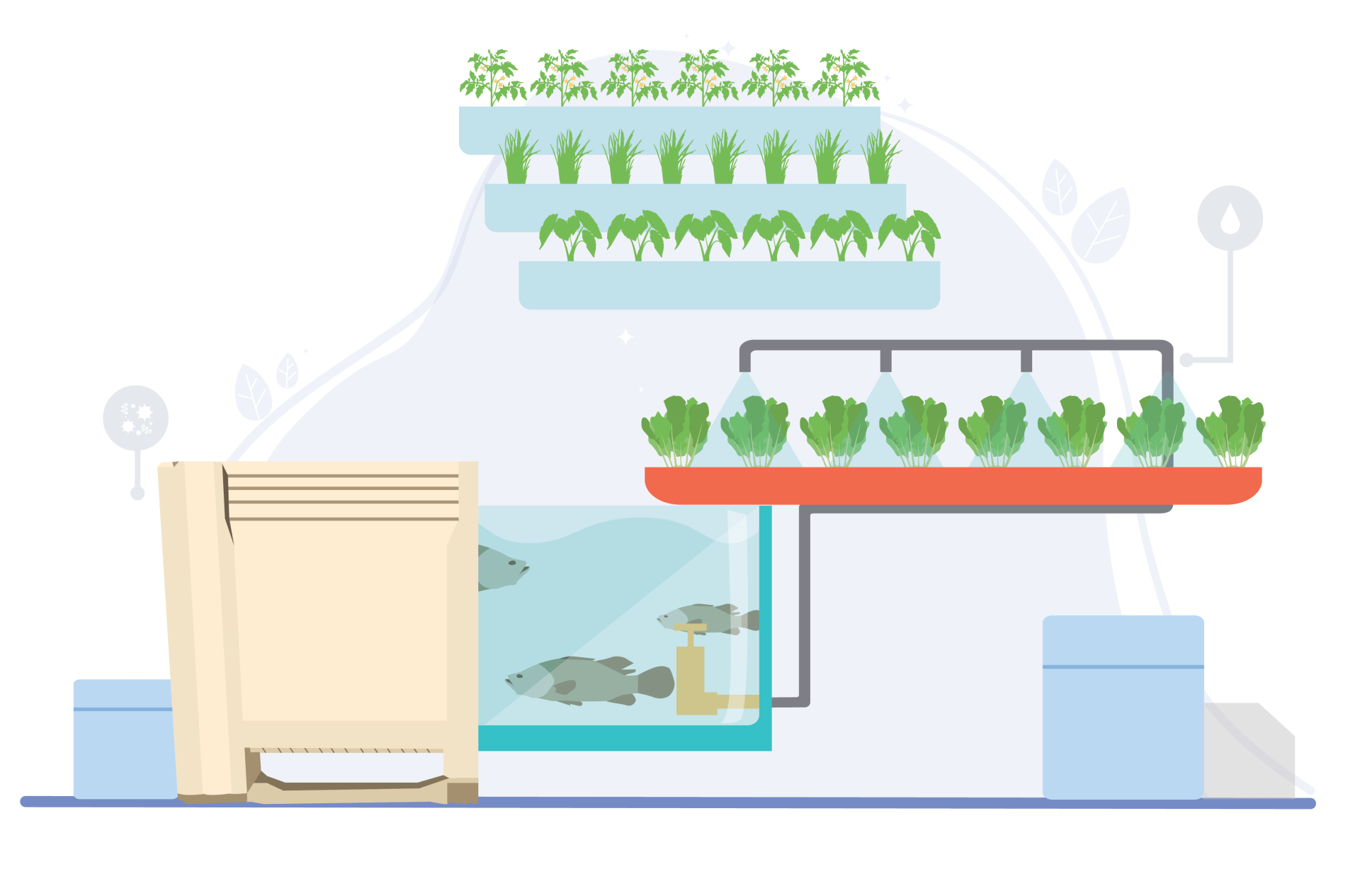Aquaponics in Solid Wall Bulk Bins