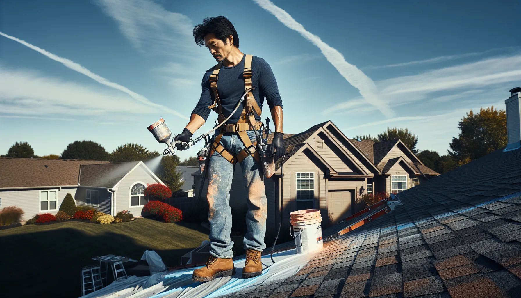 A complete guide to painting tile roof, including preparation