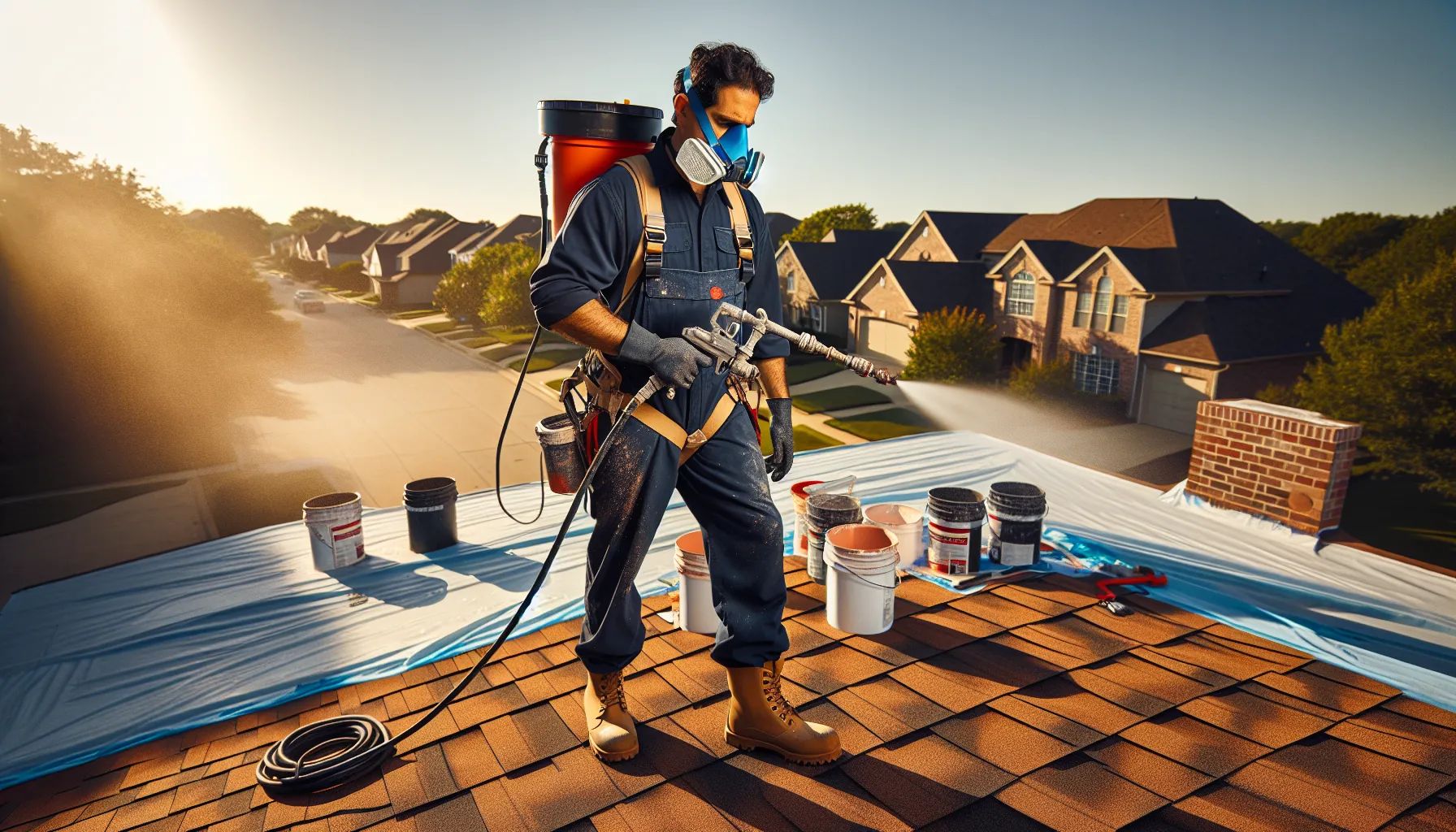 A complete guide to painting tile roof, including preparation
