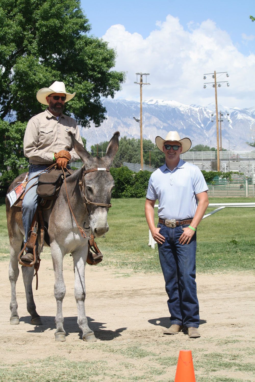 Garrett Mammoth Jackstock: riding donkeys, Bill Garrett