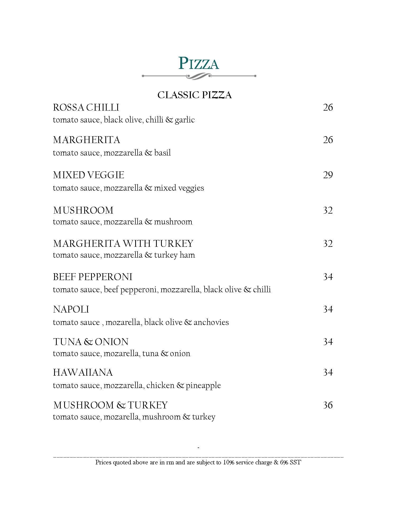 CHULIA COURT MENU - GASTRO PUB WITH UNIQUE MIX OF ITALIAN AND MIDDLE ...