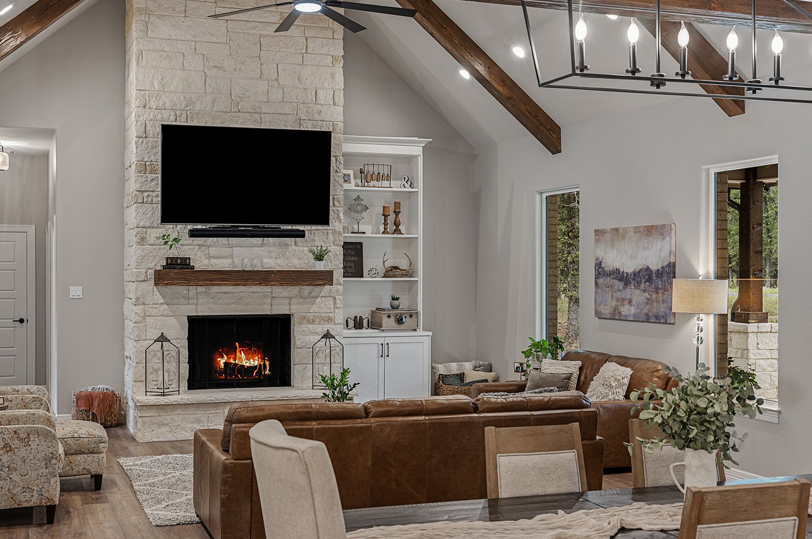 Living Space Photos | Rustic Creek Homes