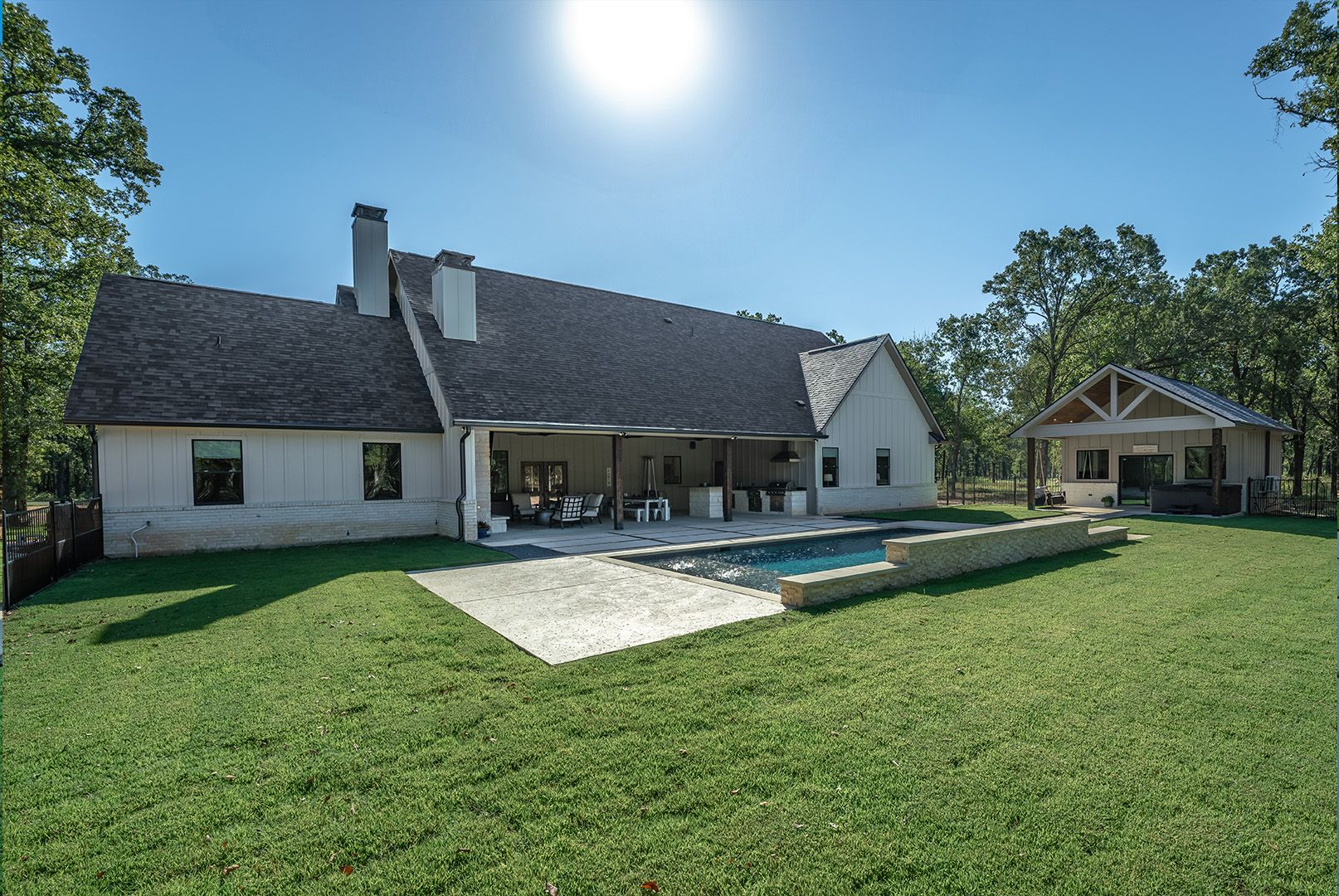 Custom Home Outdoor Living Space Photos | Rustic Creek Homes