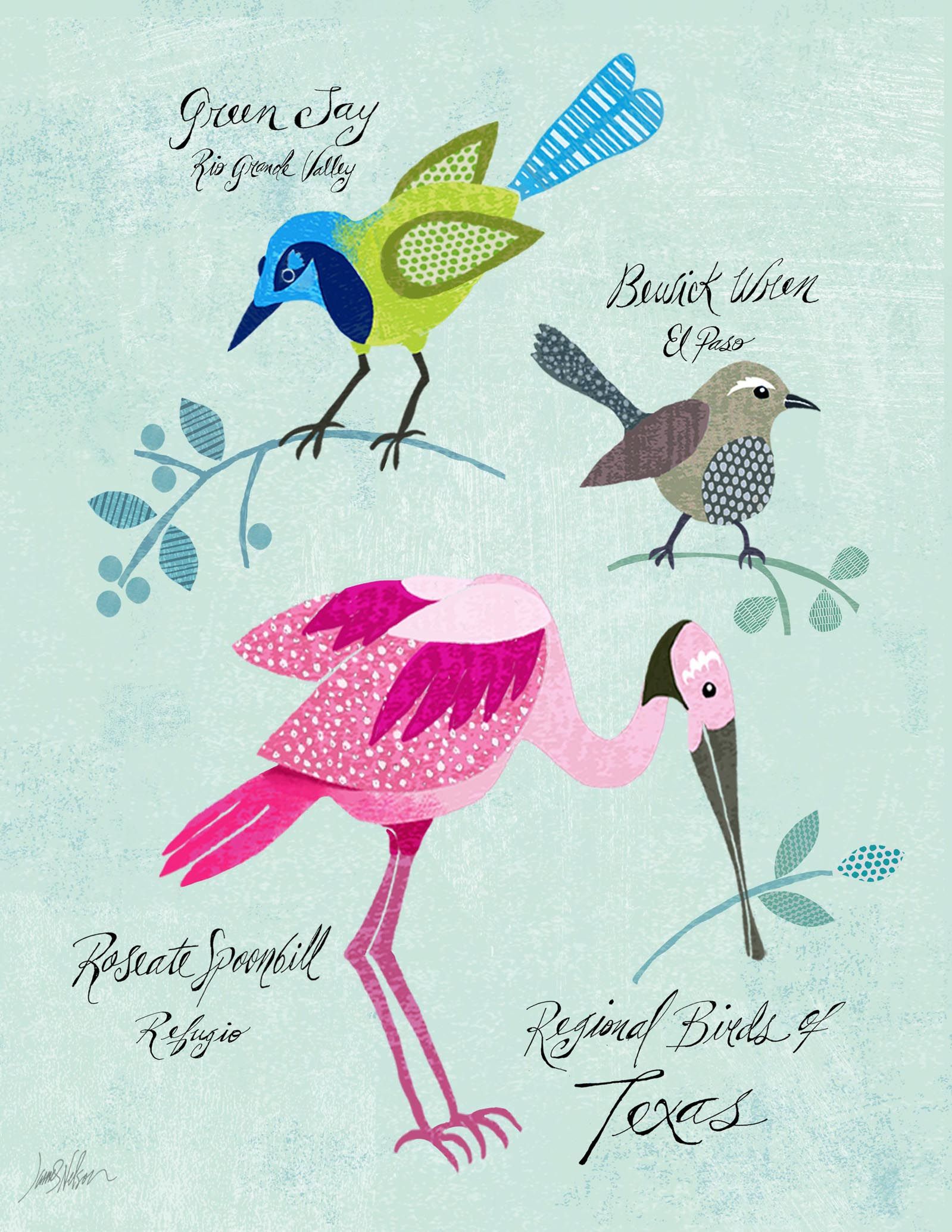 james nelson commercial illustrator surface pattern designer | those 3 reps