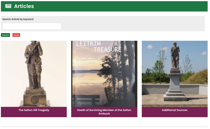 Leitrim history, heritage, genealogy: research sources