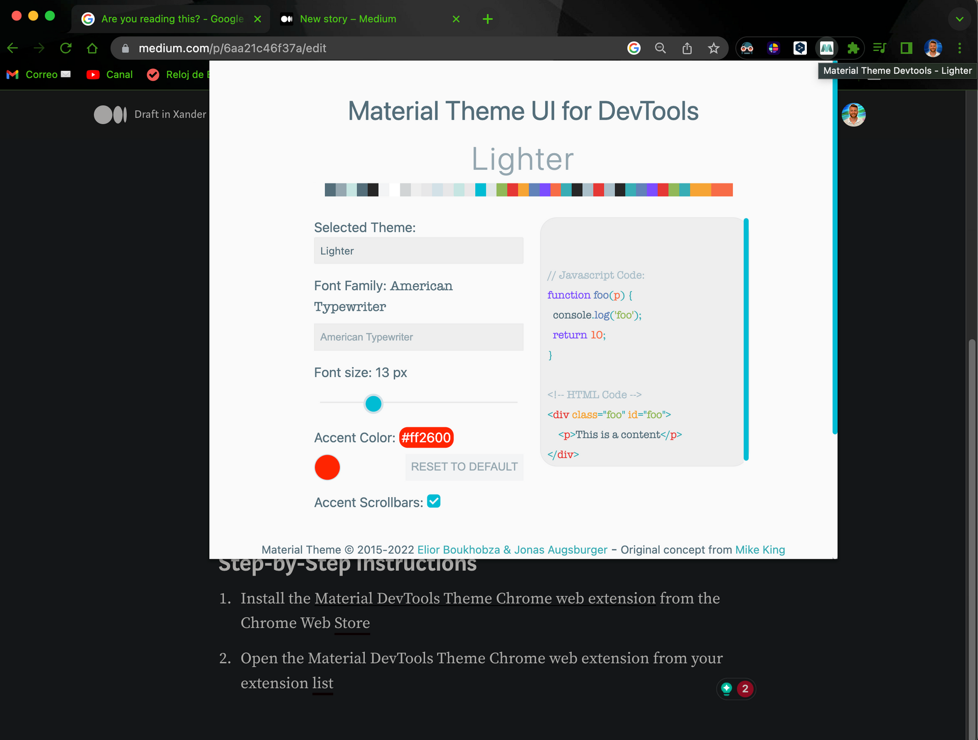 Customize Your Chrome DevTools to Have a Material Design Look