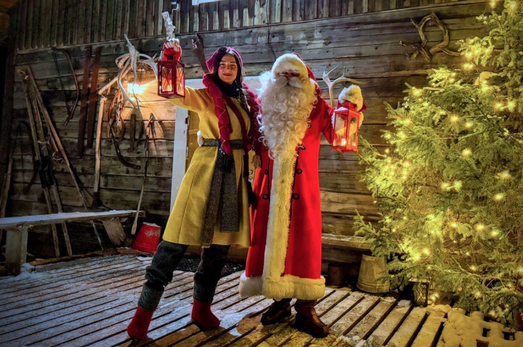 Santa Claus and Missis Claus in a Secret Hideaway Levi