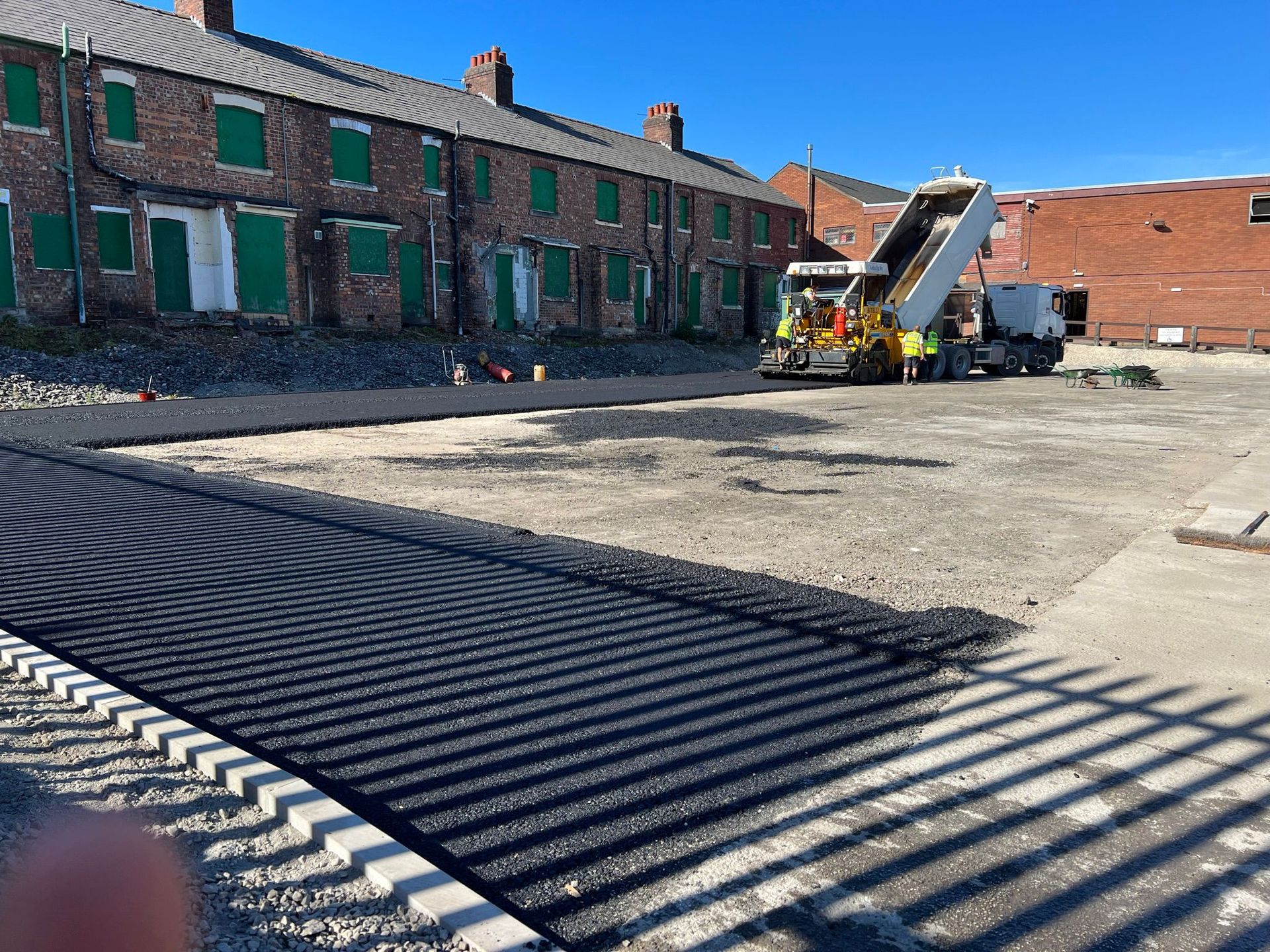 Tarmac car park installation