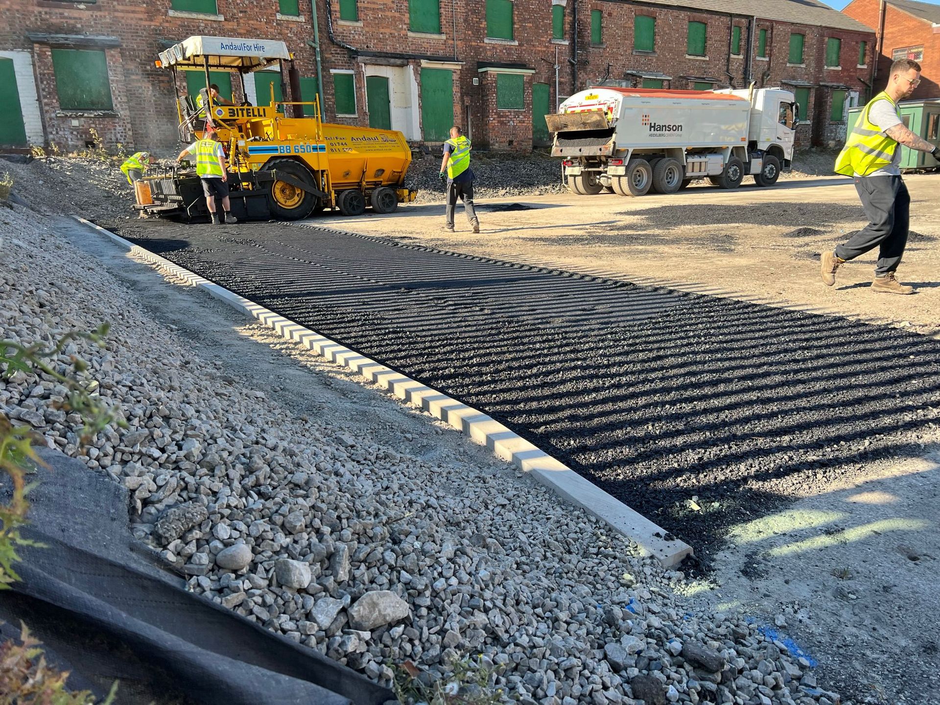 Tarmac car park installation