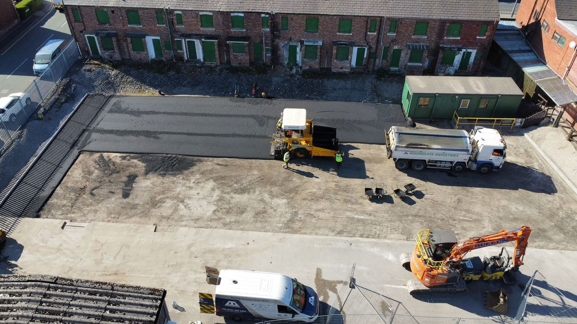Tarmac car park installation