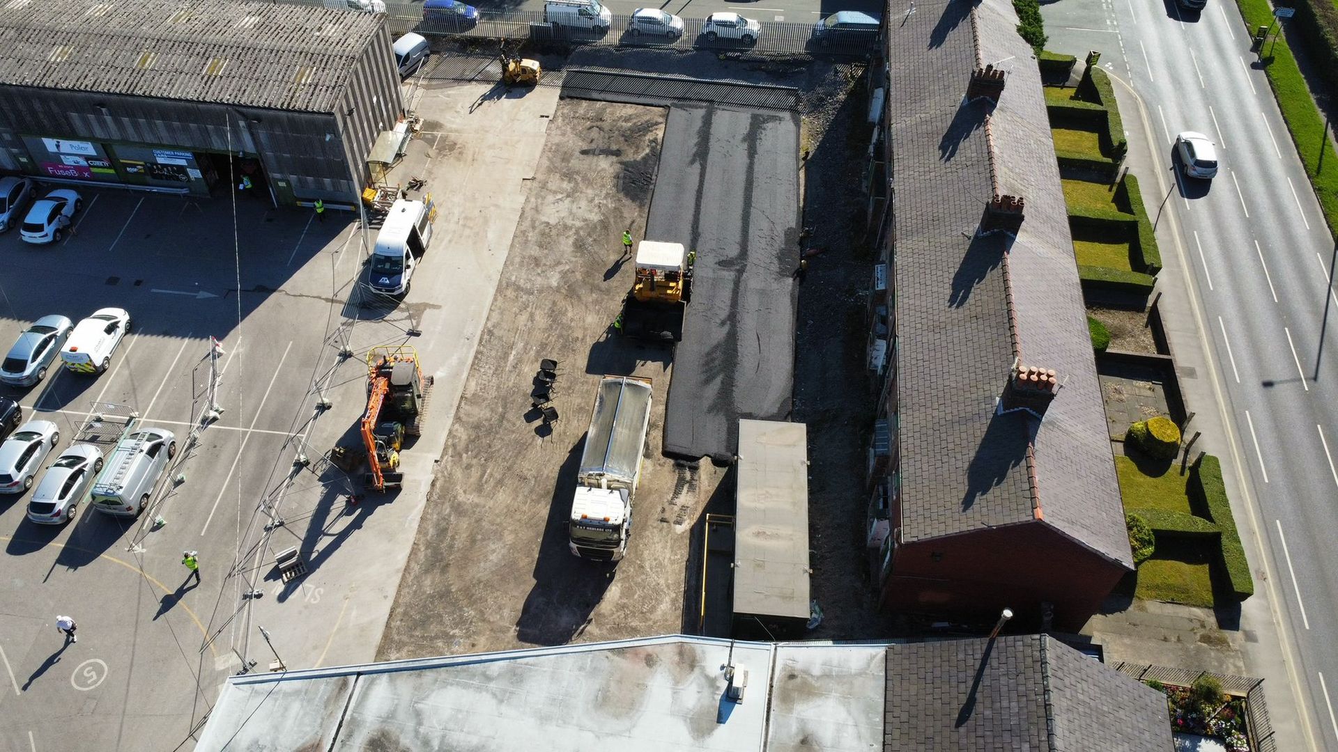 Tarmac car park installation