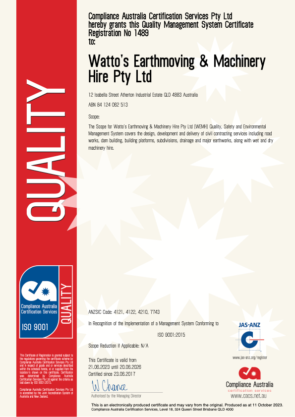 Who We Are | Wattos Earthmoving & Machinery Hire