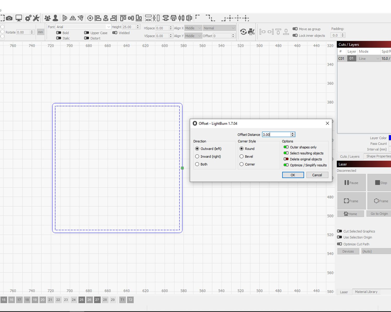 Enhance Your Designs with LightBurn’s Offset Tool