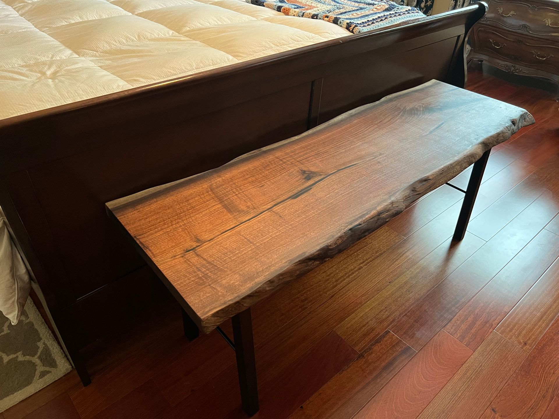 Walnut Live Edge Bench