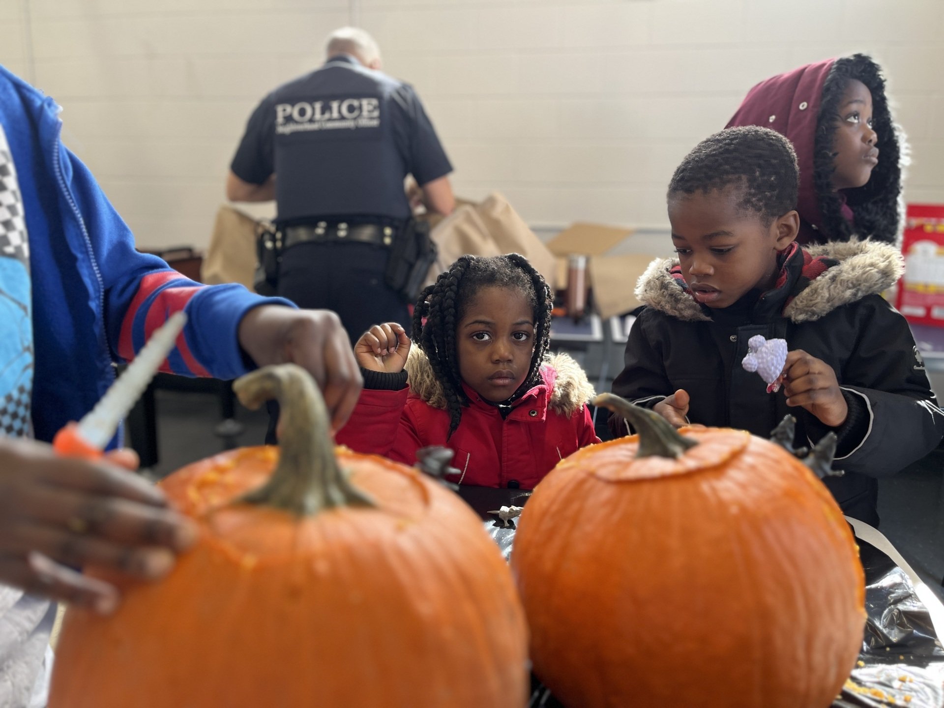 Pumpkin carving at BGC St. Alban's Club, Jane and Finch