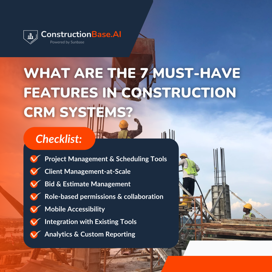 Top Features to Look for in Construction CRM Software