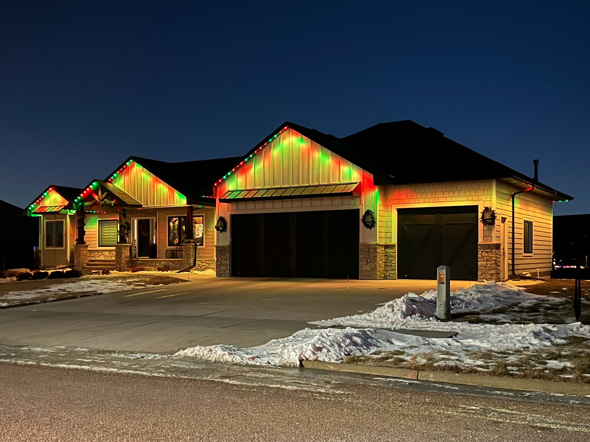 Permanent Holiday Lighting Installation in Elizabeth, CO