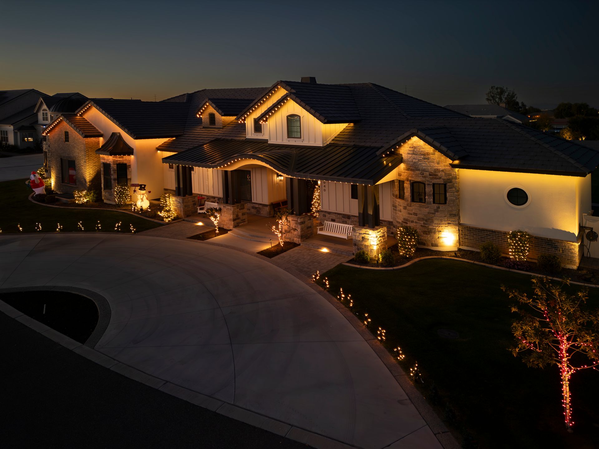 Permanent Holiday Lighting Installation in Elizabeth, CO