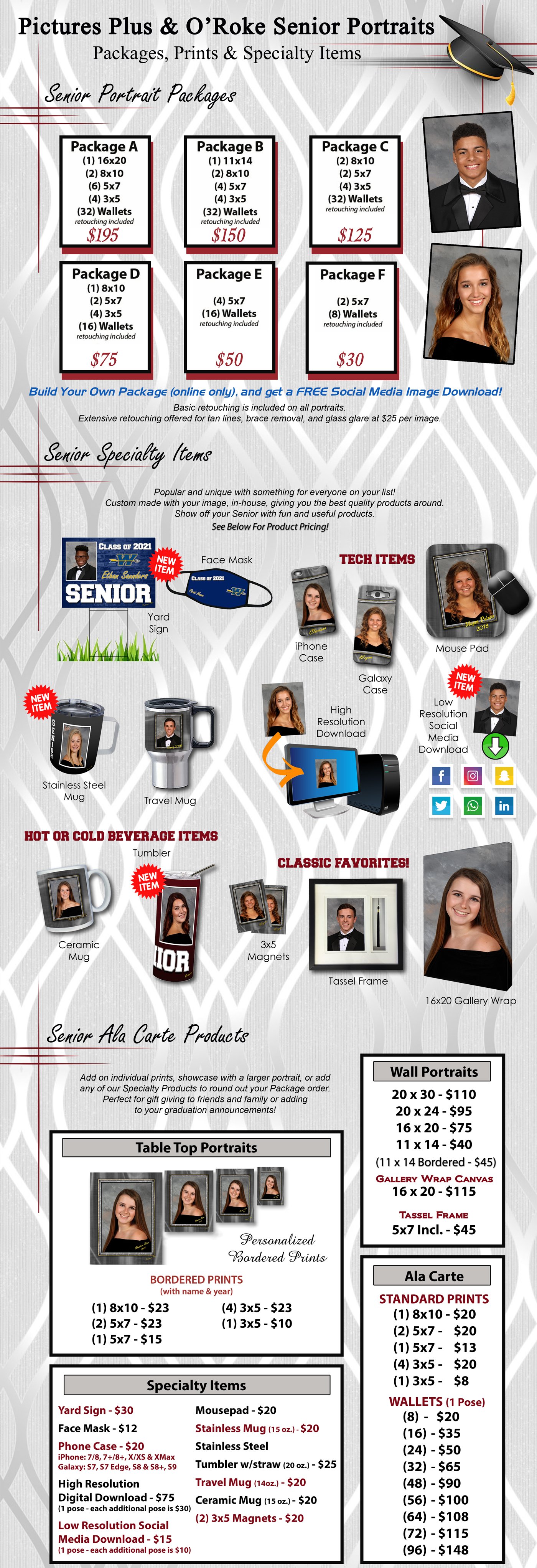 Senior Packages, Prints & Photo Products | Pictures Plus & O'Roke ...
