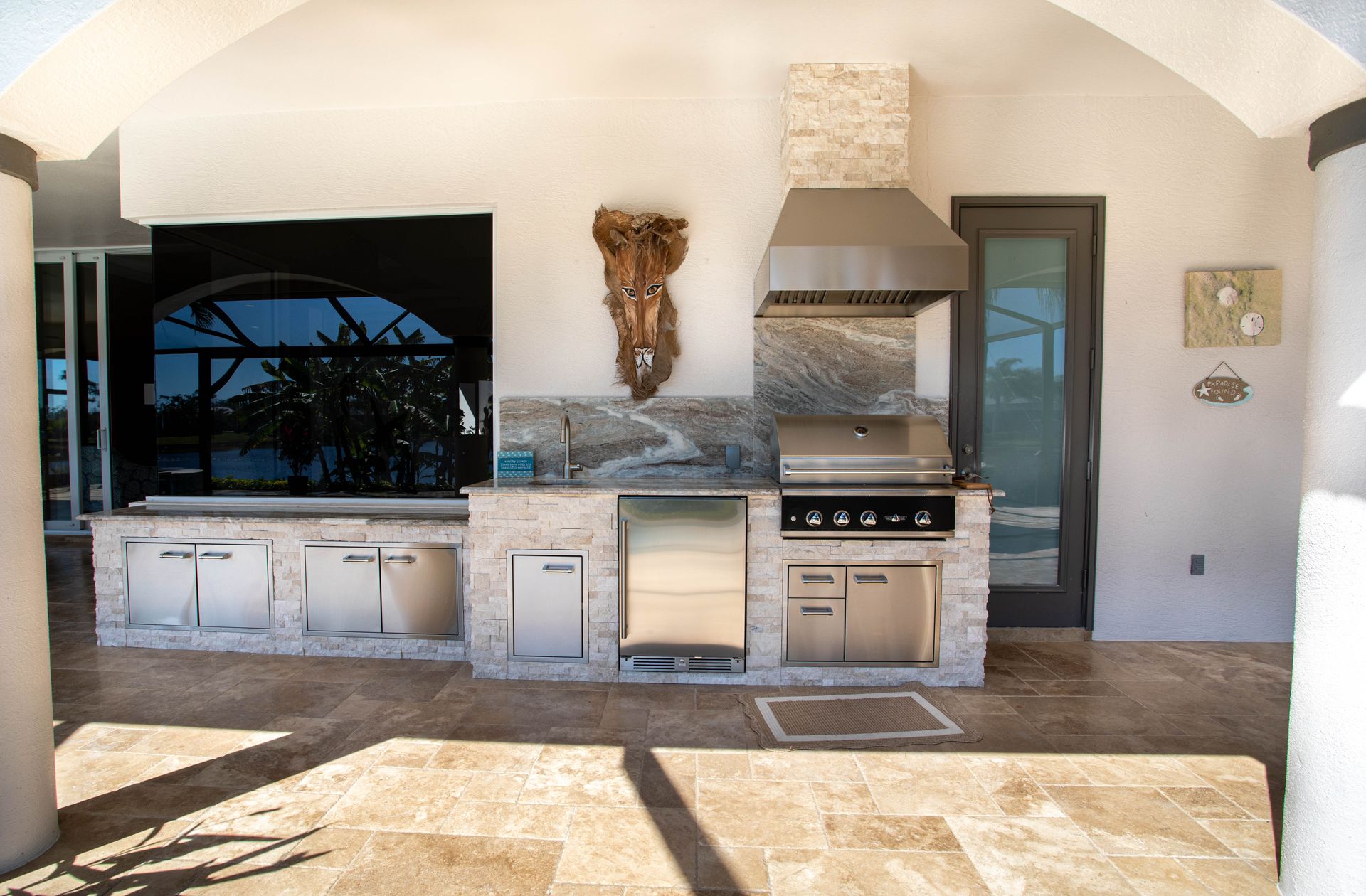Straight Run Outdoor Kitchens & Ideas | HL Posey Builders