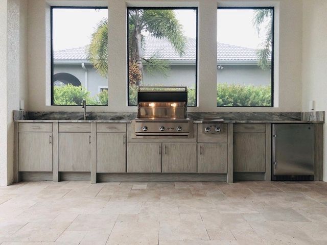 Straight Run Outdoor Kitchens & Ideas | HL Posey Builders