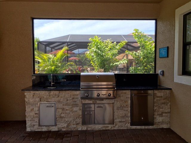 Straight Run Outdoor Kitchens & Ideas | HL Posey Builders