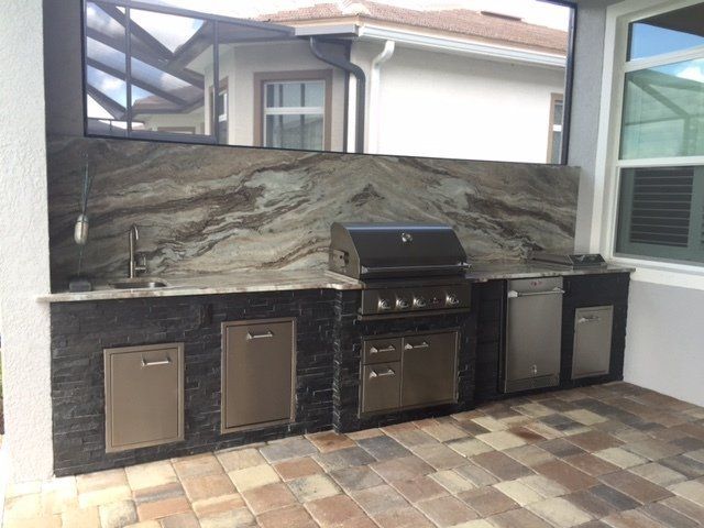 Straight Run Outdoor Kitchens & Ideas | HL Posey Builders