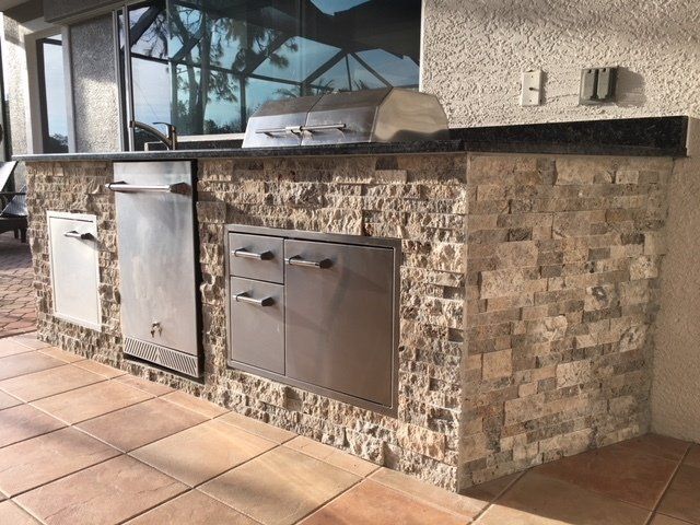 Straight Run Outdoor Kitchens & Ideas | HL Posey Builders