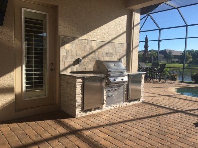 Straight Run Outdoor Kitchens & Ideas | HL Posey Builders