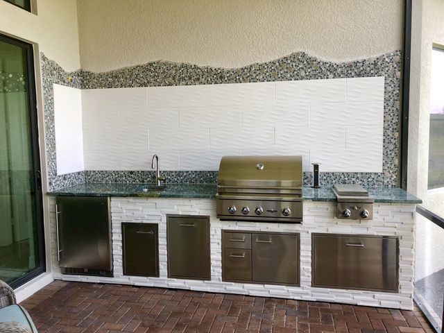 Straight Run Outdoor Kitchens & Ideas | HL Posey Builders