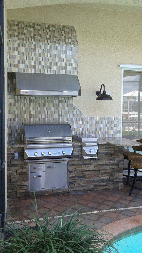 Straight Run Outdoor Kitchens & Ideas | HL Posey Builders