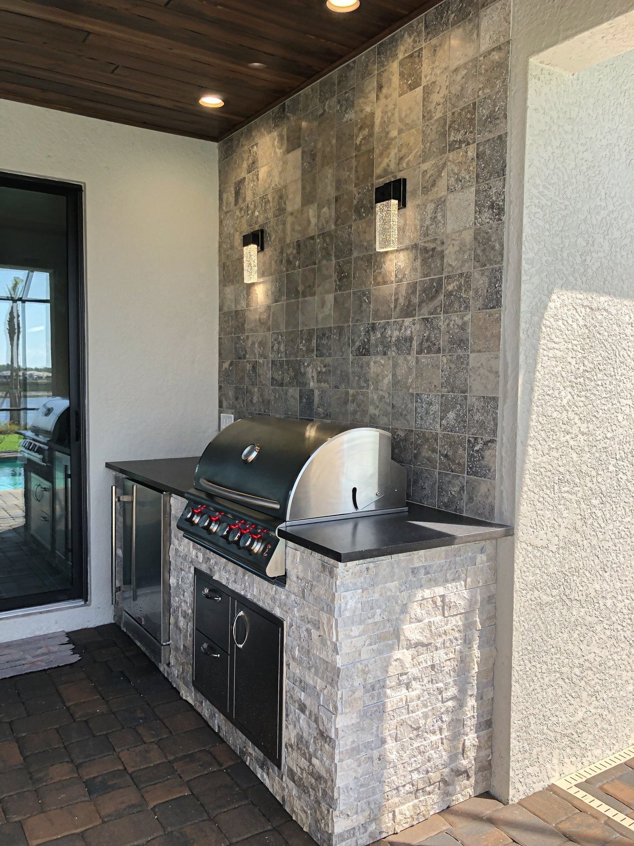 Straight Run Outdoor Kitchens & Ideas | HL Posey Builders