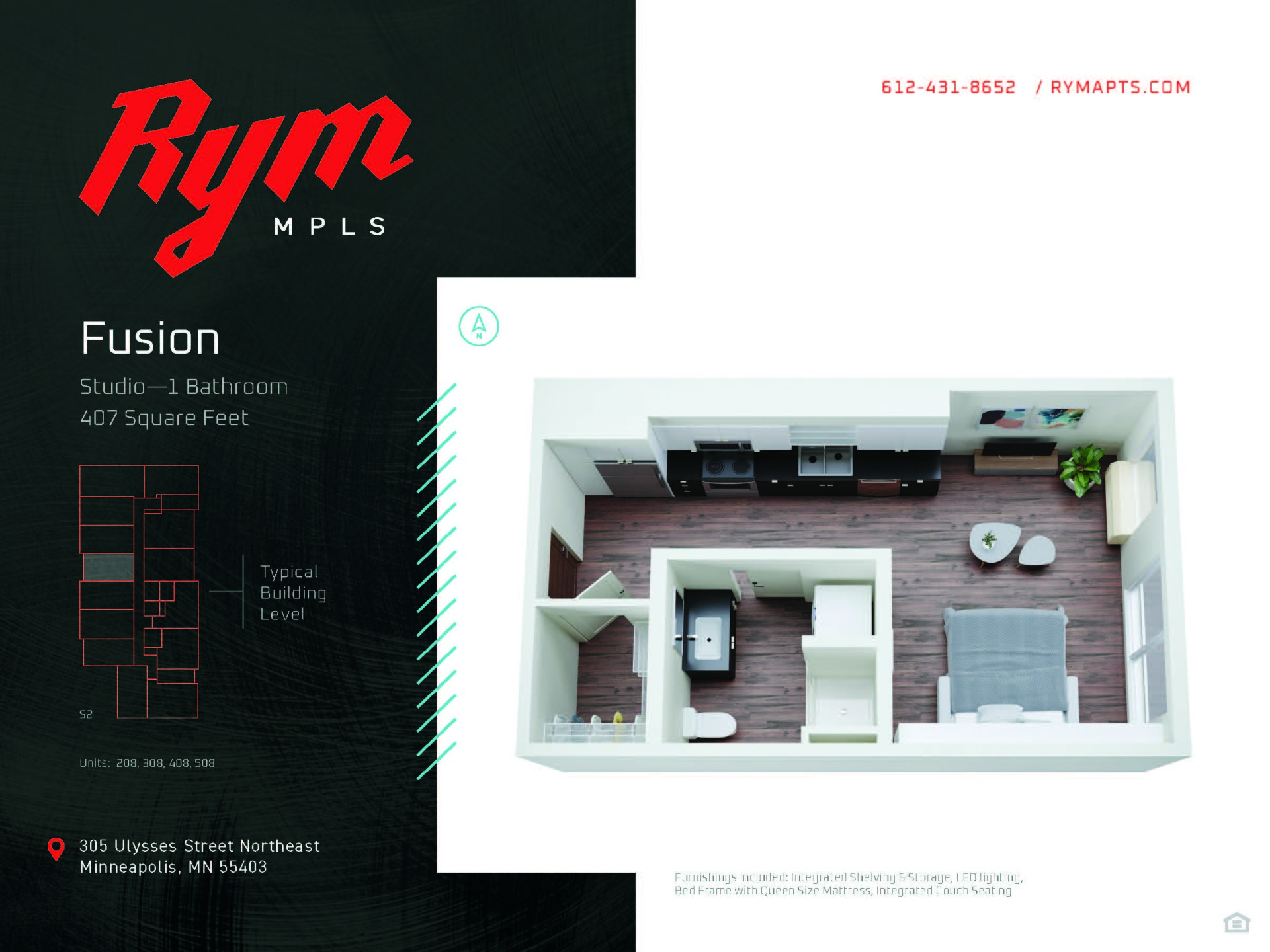 Studio Floorplans | Minneapolis Apartments | RYM Living