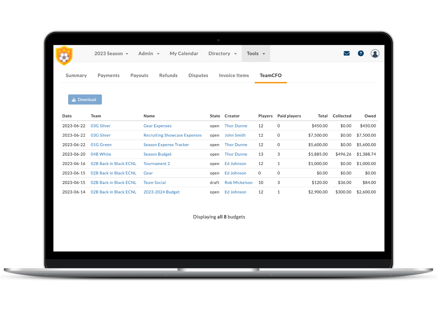Team budgeting, expense tracking, and payment collection made simple.