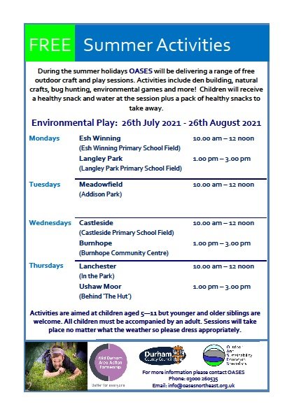 Summer Activities for Children in Esh Winning