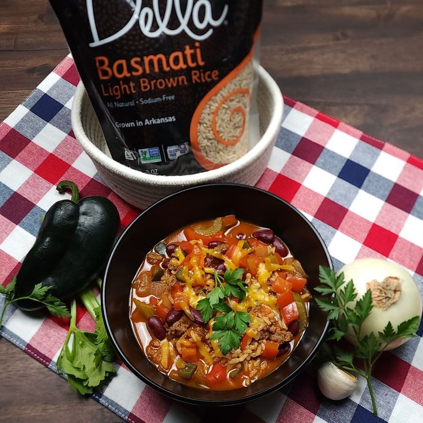 Spicy Ground Beef & Brown Rice Chili