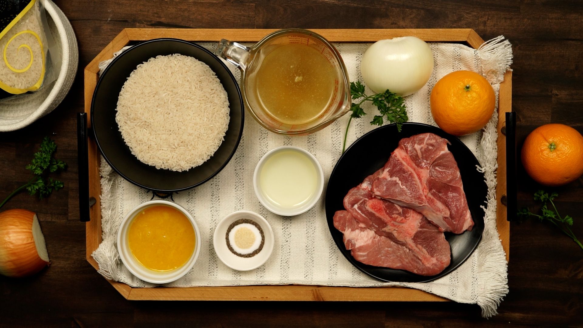 Skillet Orange Porkchop & Basmati Rice