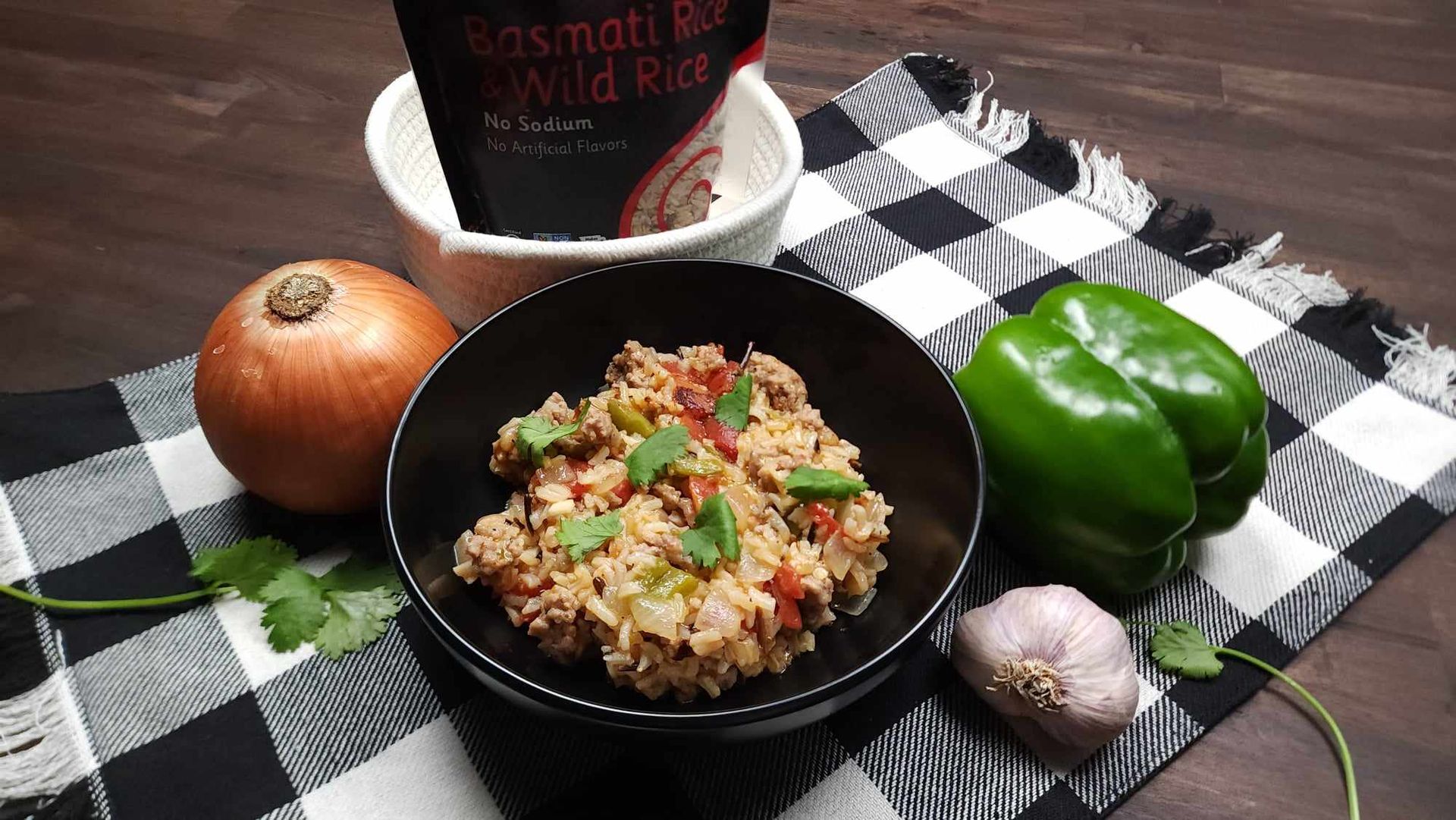 Spanish Pork Sausage with Basmati Wild Rice