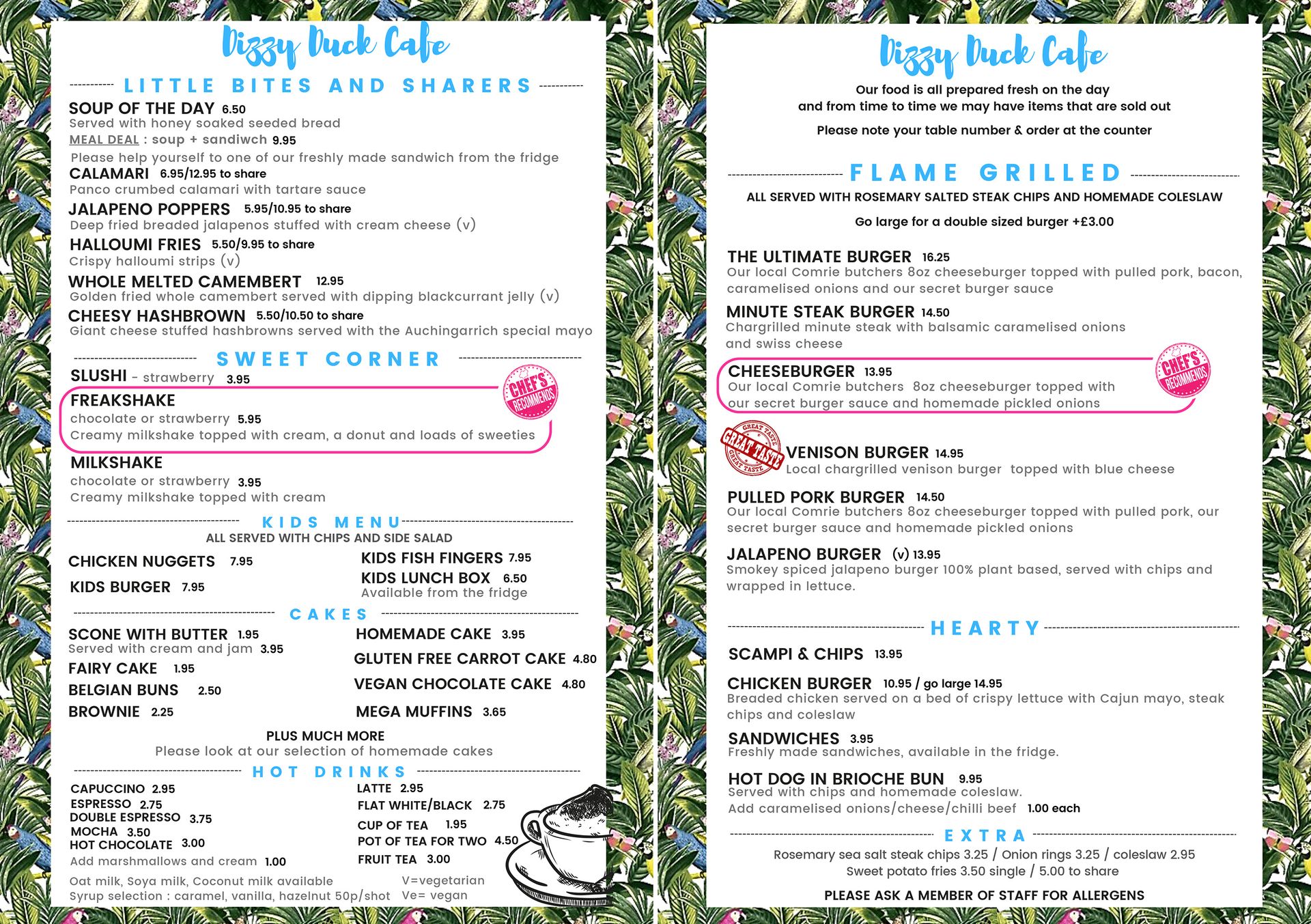 Dizzy Duck Cafe | Auchingarrich Wildlife Park