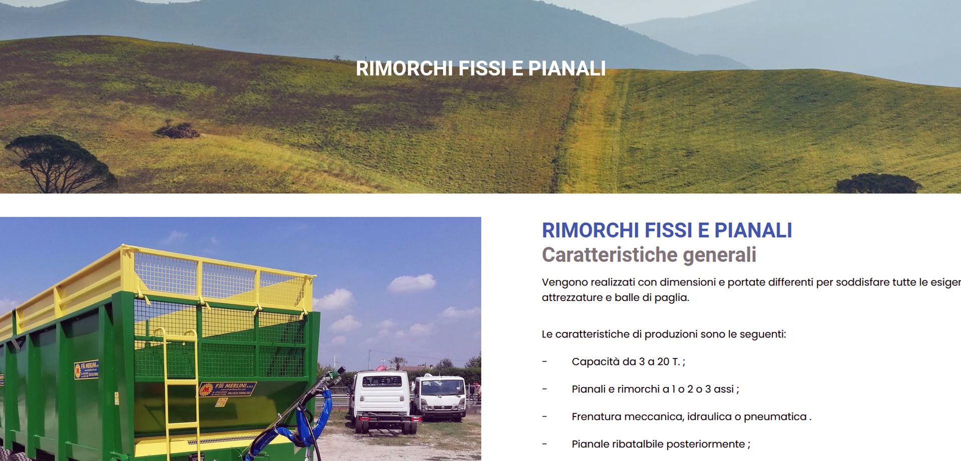 F.lli Merlini Macchine agricole, allestimenti autocarri