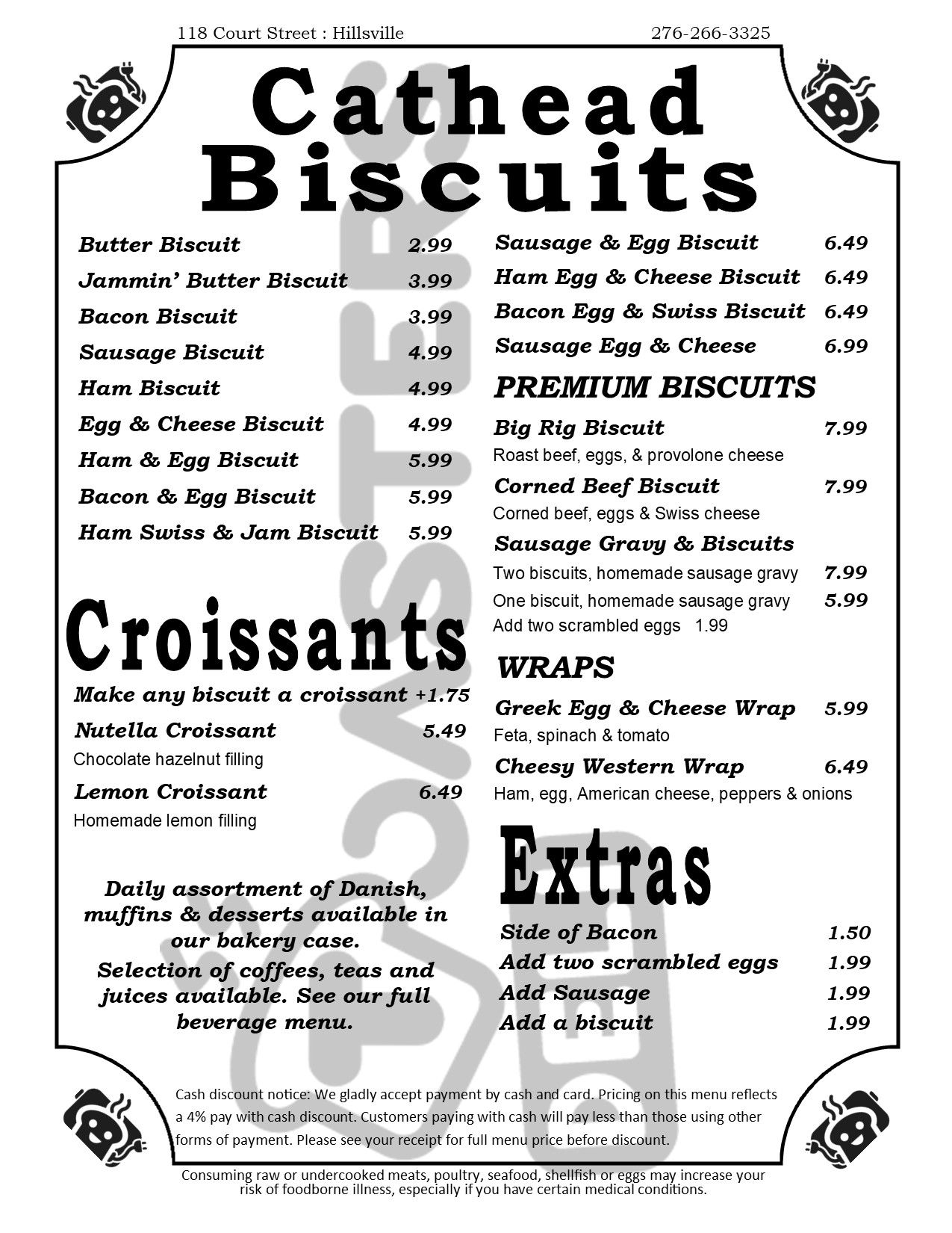Toasters Deli Menu
