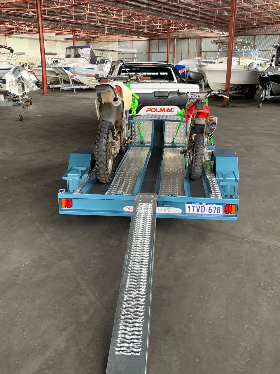 8 x 5 Single Axle Motorbike Trailer
