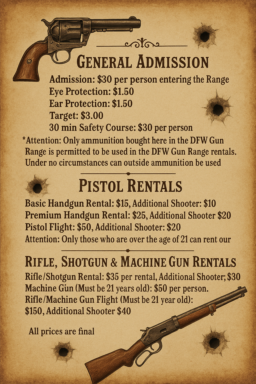 Shooting range downtown Dallas