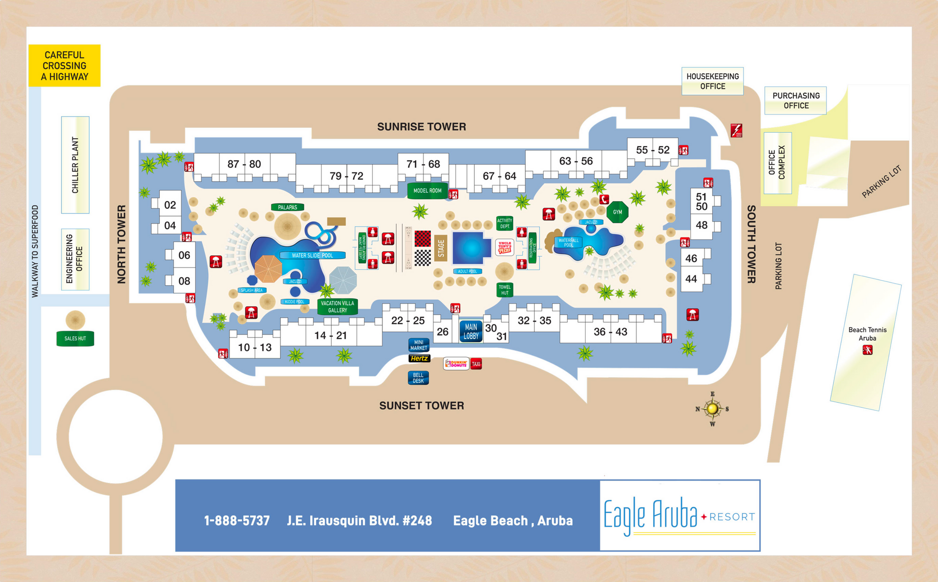 Property Map | Eagle Aruba Resort