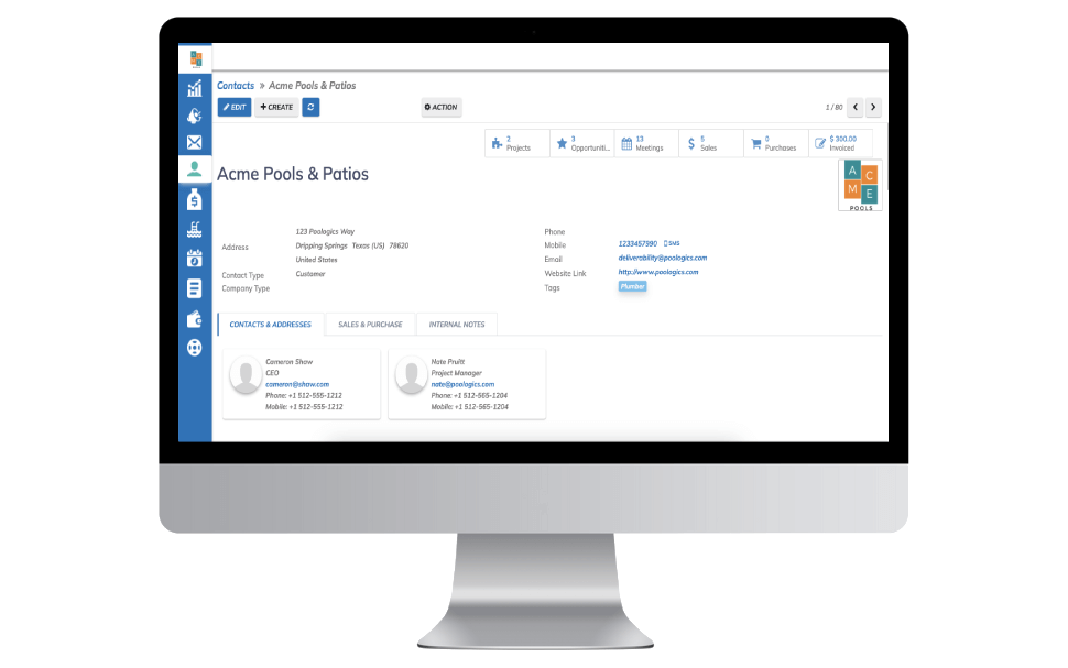 Pool Construction CRM: Poologics