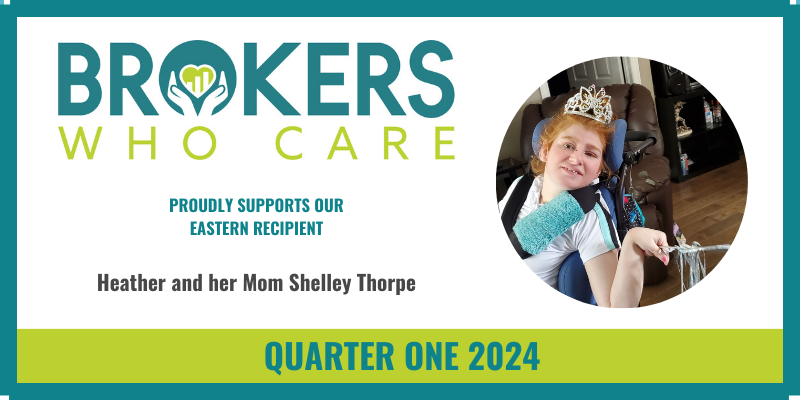 PROUD TO SUPPORT Shelley Thorpe EASTERN RECIPIENT 1ST QUARTER 2024
