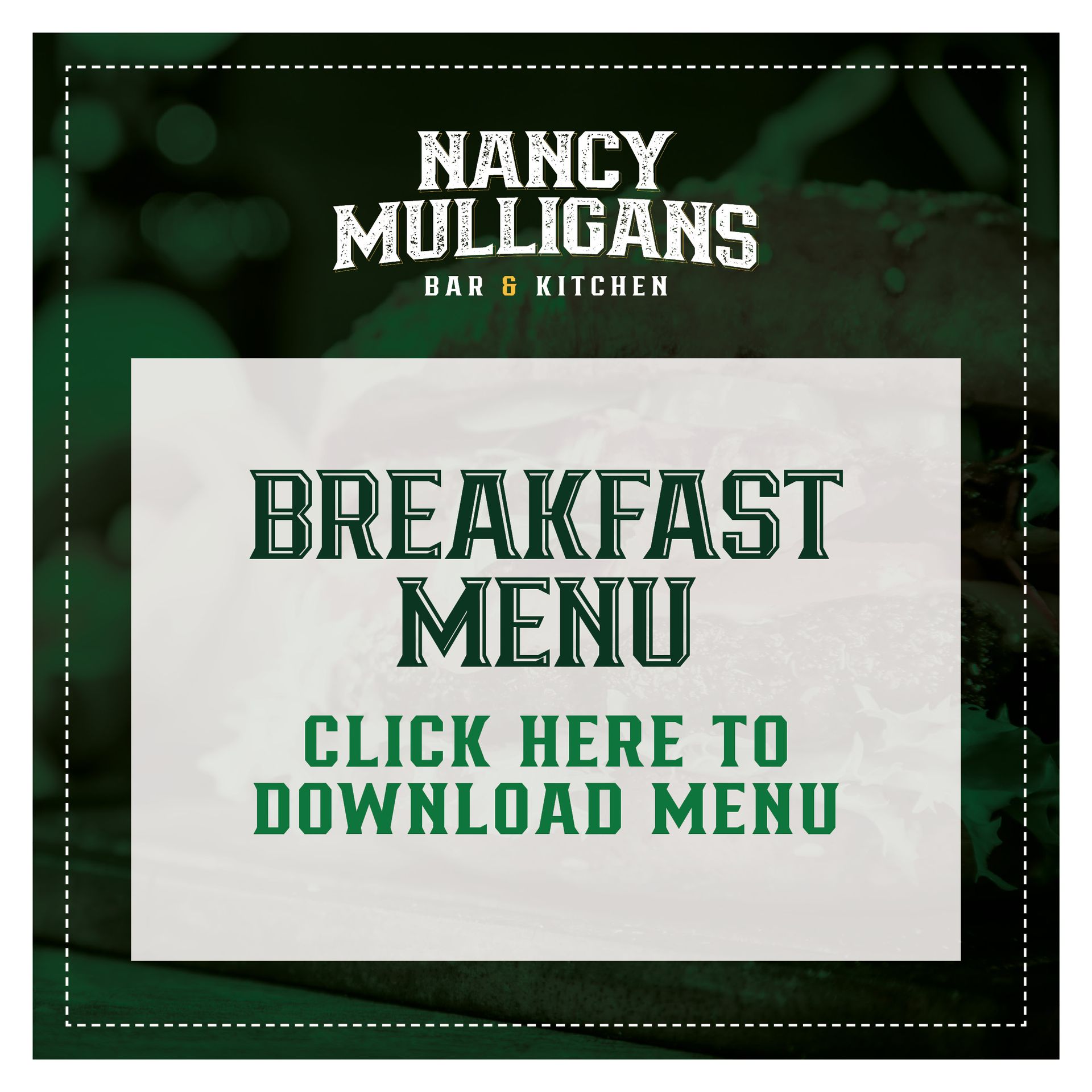 Nancys Kitchen Menus