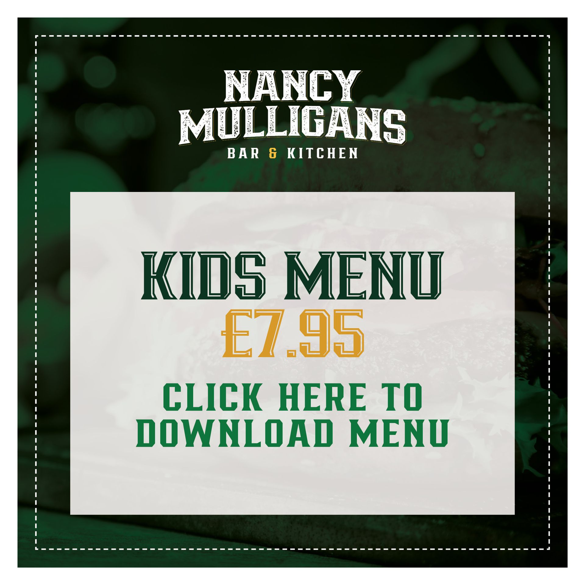 Nancys Kitchen Menus